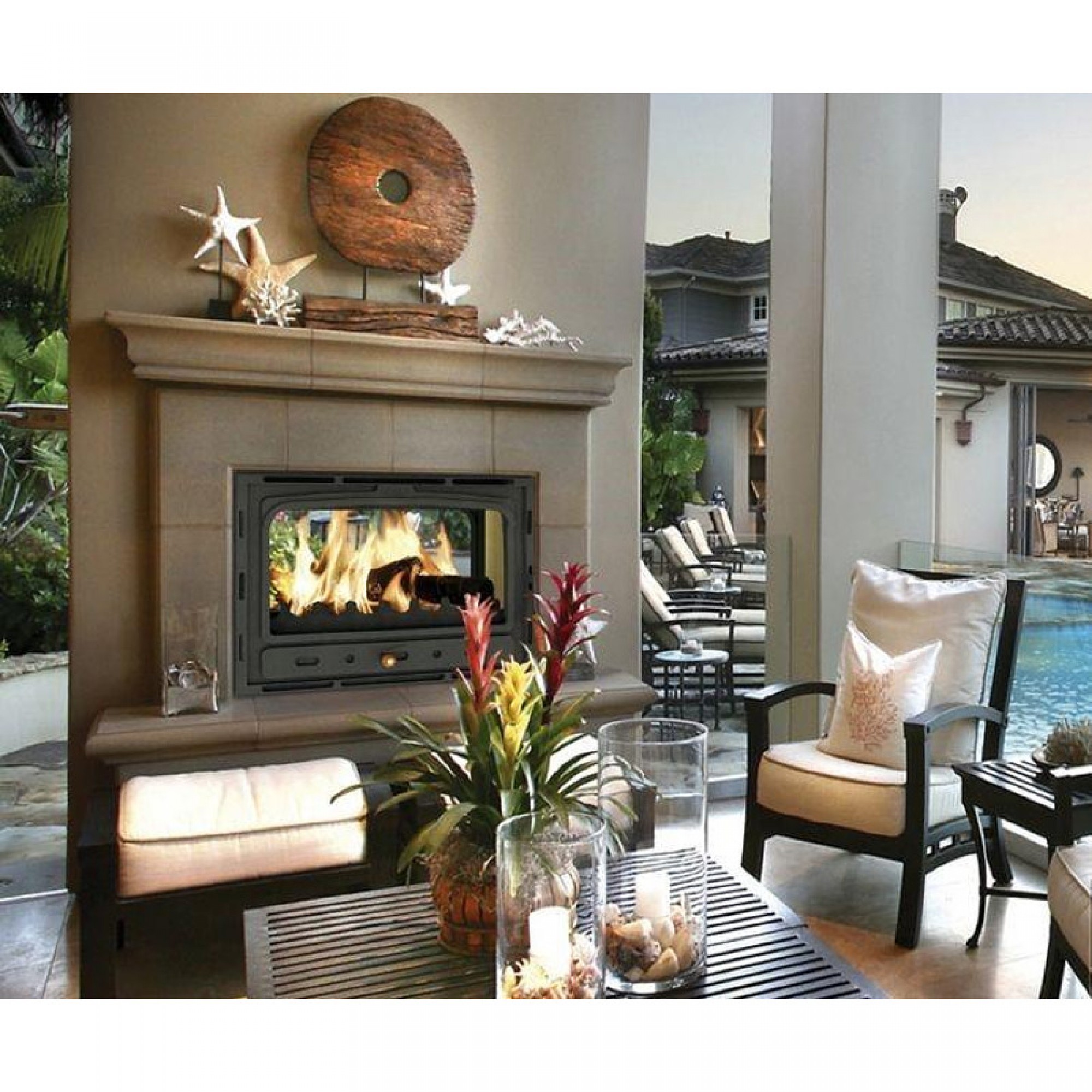 Focar Semineu Prity, Model C W35, Putere 40kw, Incorporabil, Dotat Cu ...