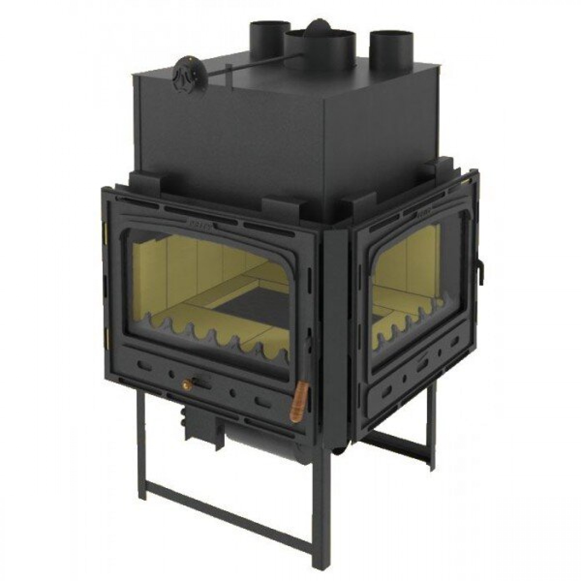 Focar Semineu Prity, Model 2CF, Incorporabil, Putere 18.2kw, Dotat Cu Ventilator, Vedere ...