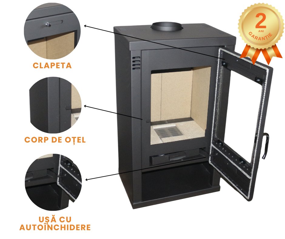 Soba Pe Lemne Skladova Tehnika Talon, Putere 7kW - Balkanenergy.ro